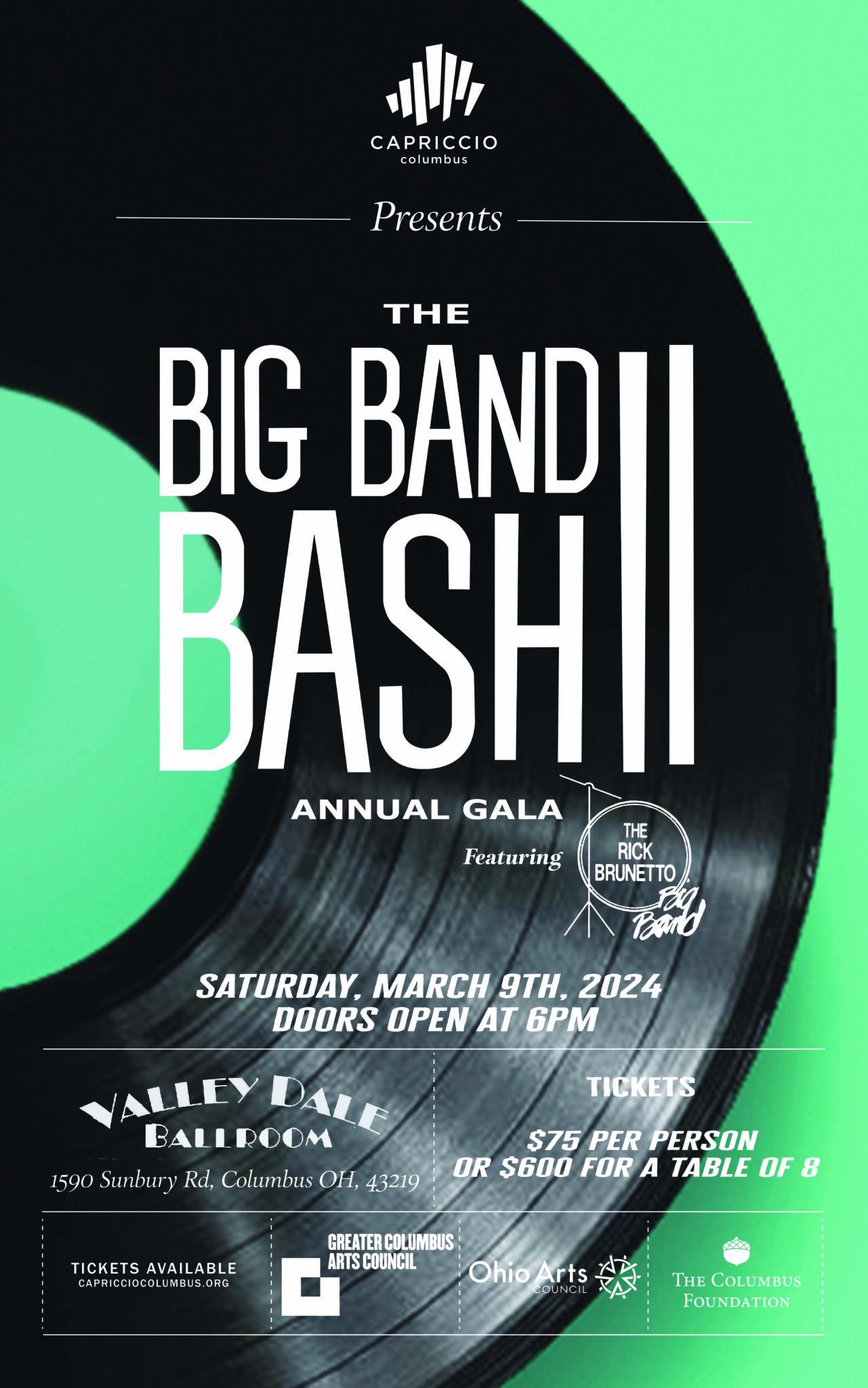 Capriccio – Big Band Bash – Valley Dale Ballroom